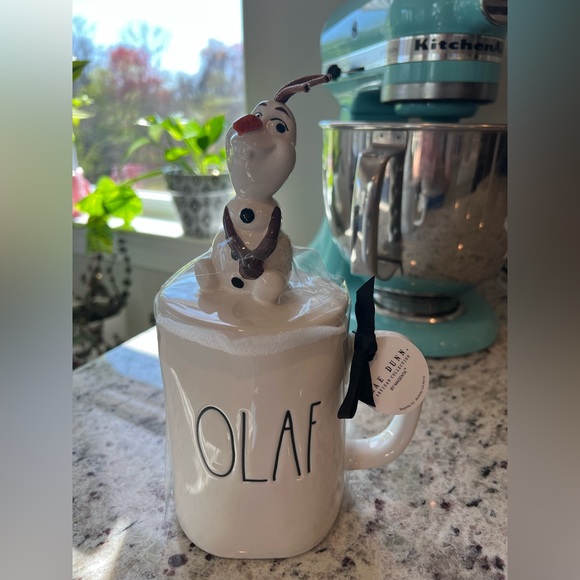 Rae Dunn | Kitchen | New Disney Olaf Frozen Rae Dunn Mug With Topper | Poshmark